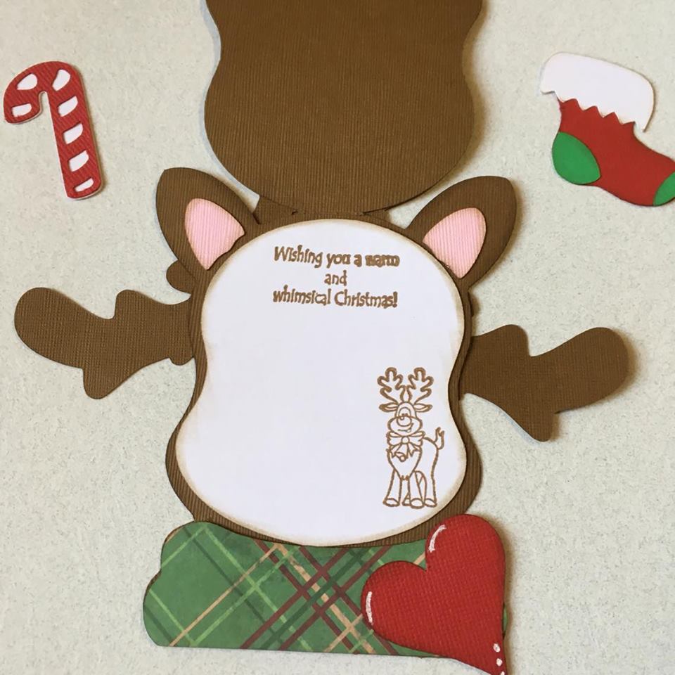 Eva's Scraps N' Cards: Rudolph Shaped Card