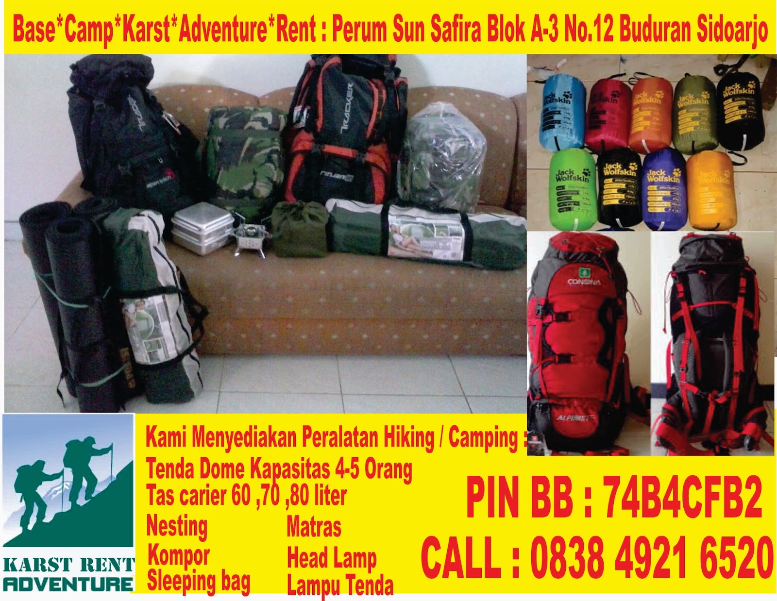 SEWA RENTAL PERALATAN OUTDOOR CAMPING HIKING TERLENGKAP SIDOARJO ...