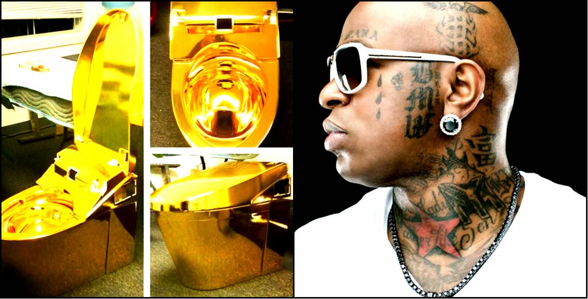 BCN: Rapper Birdman Shows Off His Solid Gold Toilet