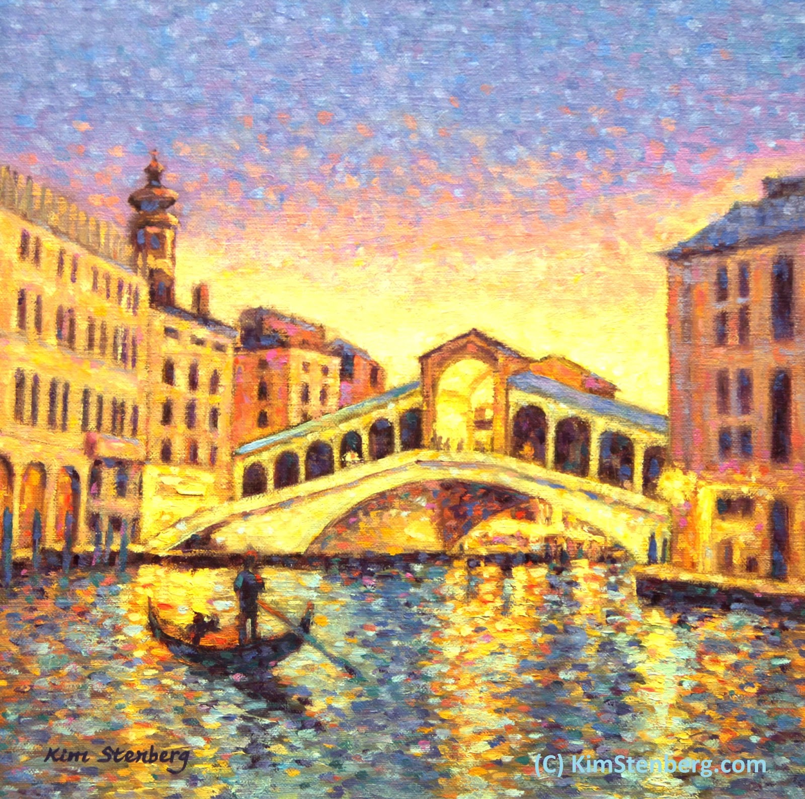Kim Stenberg's Painting Journal: "Rialto Bridge Dusk" (oil on linen; 12 ...