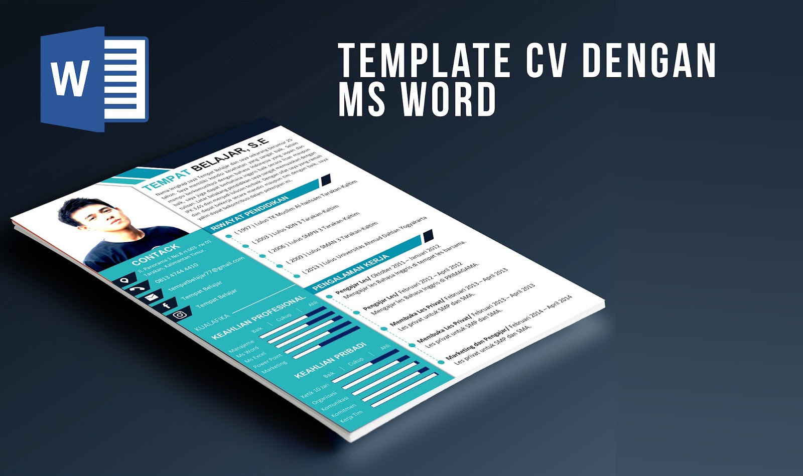 GRATIS TEMPLATE CURRICULUM VITEE (CV) MS.WORD MENARIK DAN MUDAH DI EDIT ...