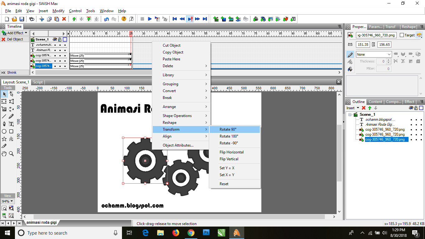 CARA MEMBUAT ANIMASI RODA GIGI