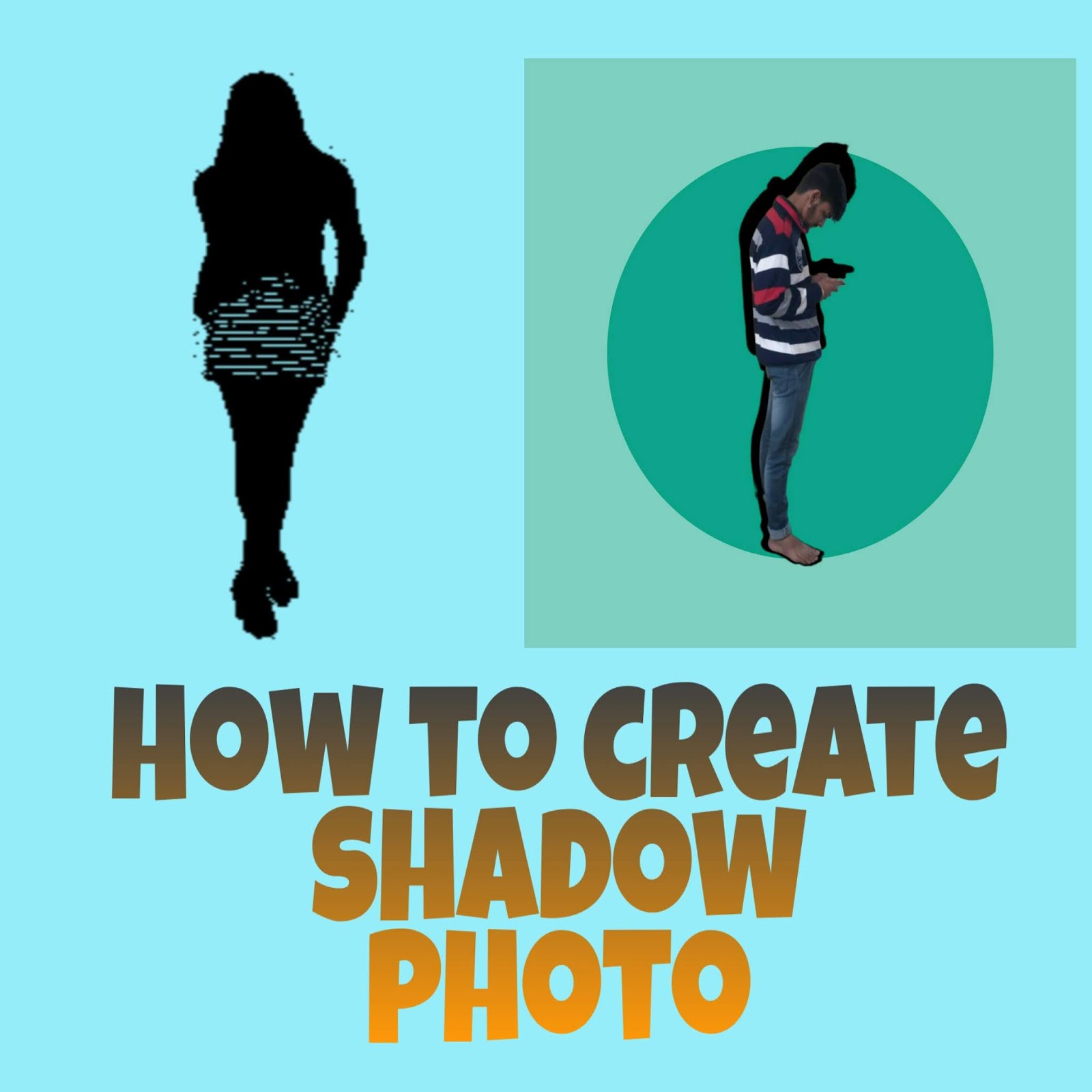 How to create shadow photo. shadow photography art.pixart illustration.