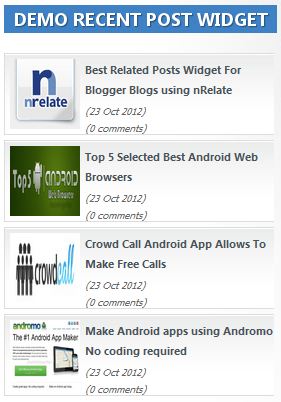 Add Animated Recent Posts Widget for Blogger/Blogspot - SimpleBloggerTips