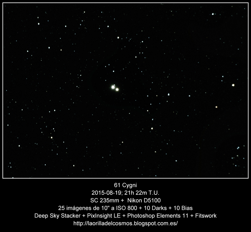 La orilla del Cosmos: 61 Cygni - doble con alto movimiento propio en ...