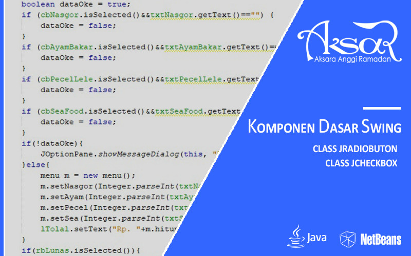PENGENALAN DASAR SWING: CLASS JRADIOBUTTON DAN JCHECKBOX DI JAVA ...