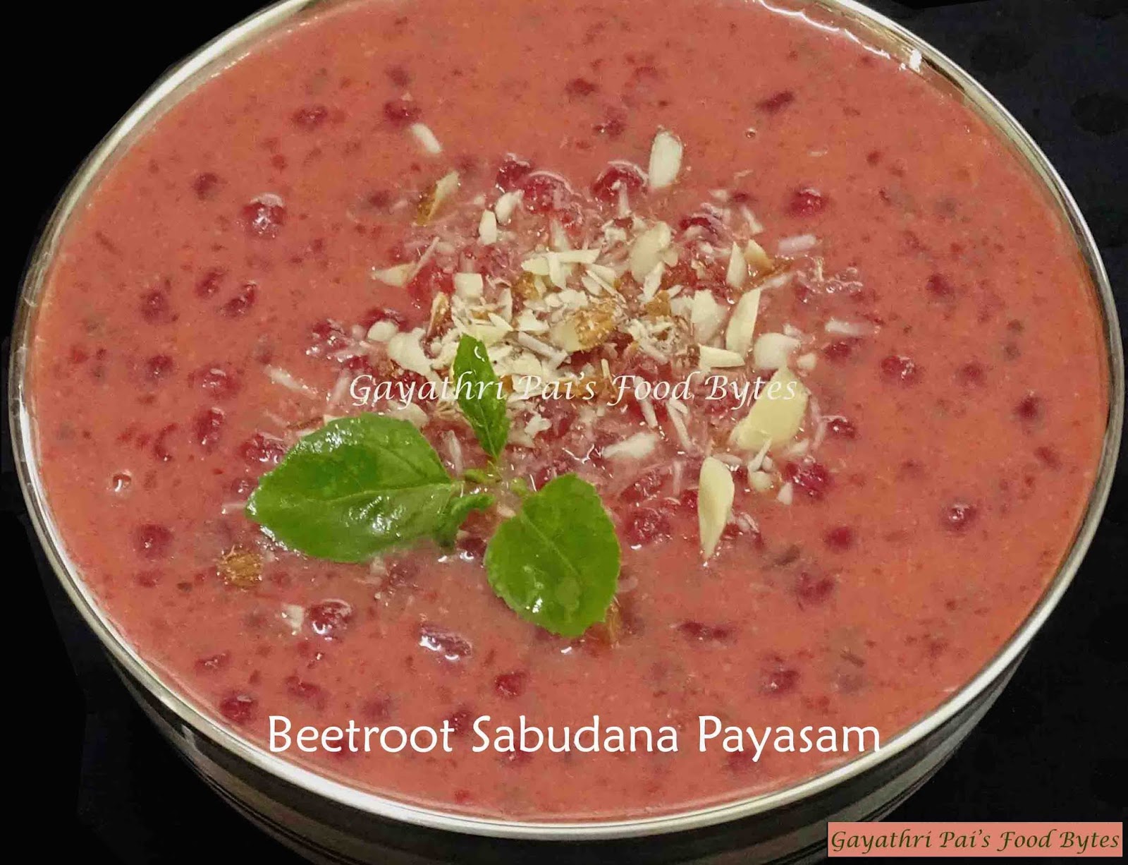 Gayathri Pai's Food Bytes: Beetroot Sabudana (Tapioca Pearls) Payasam ...