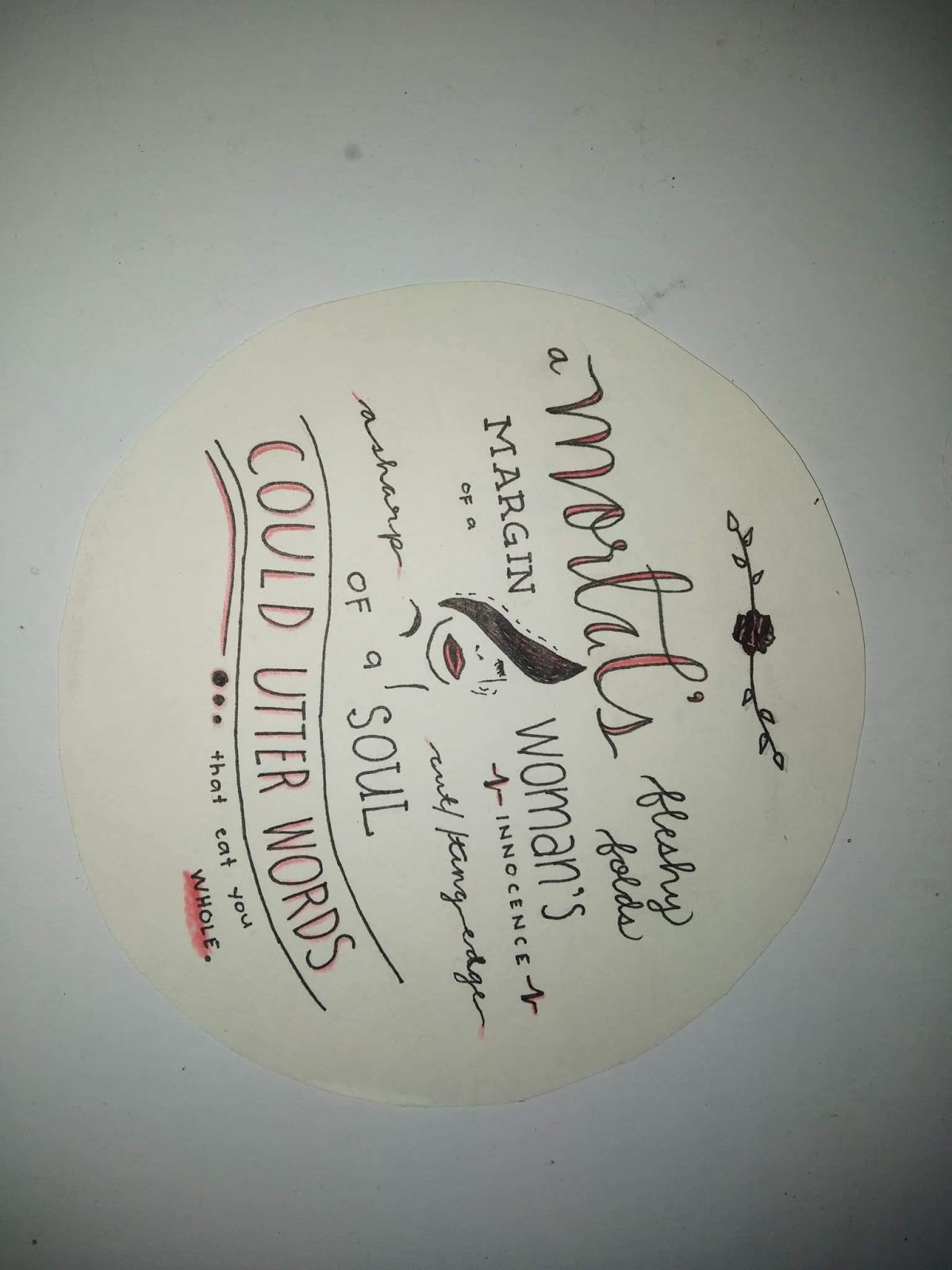 TYPOGRAPHY POEM ON ARTWORK