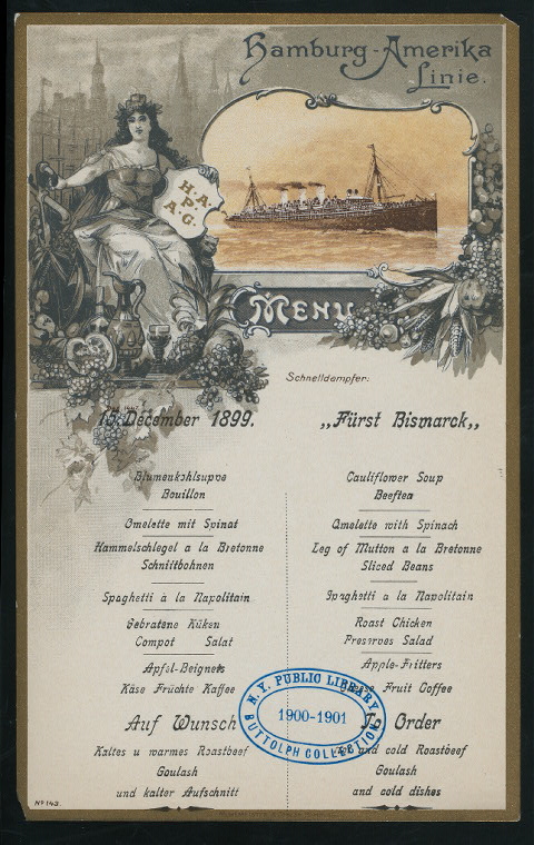 Adventure Graphics: Menus antiguos de la colección de The New York ...