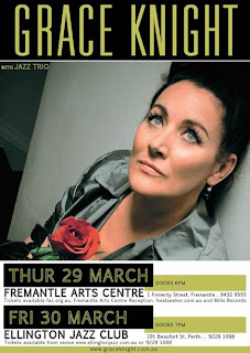 The Ellington Jazz Club: Grace Knight 8.00pm tonight at The Ellington