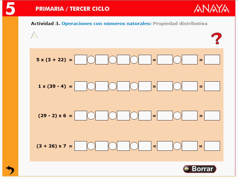 MATEMÁTICAS de 5º y 6º de Ed. Primaria: Propiedad distributiva de la ...