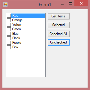 VB.NET: CheckedListBox Control Sample Project