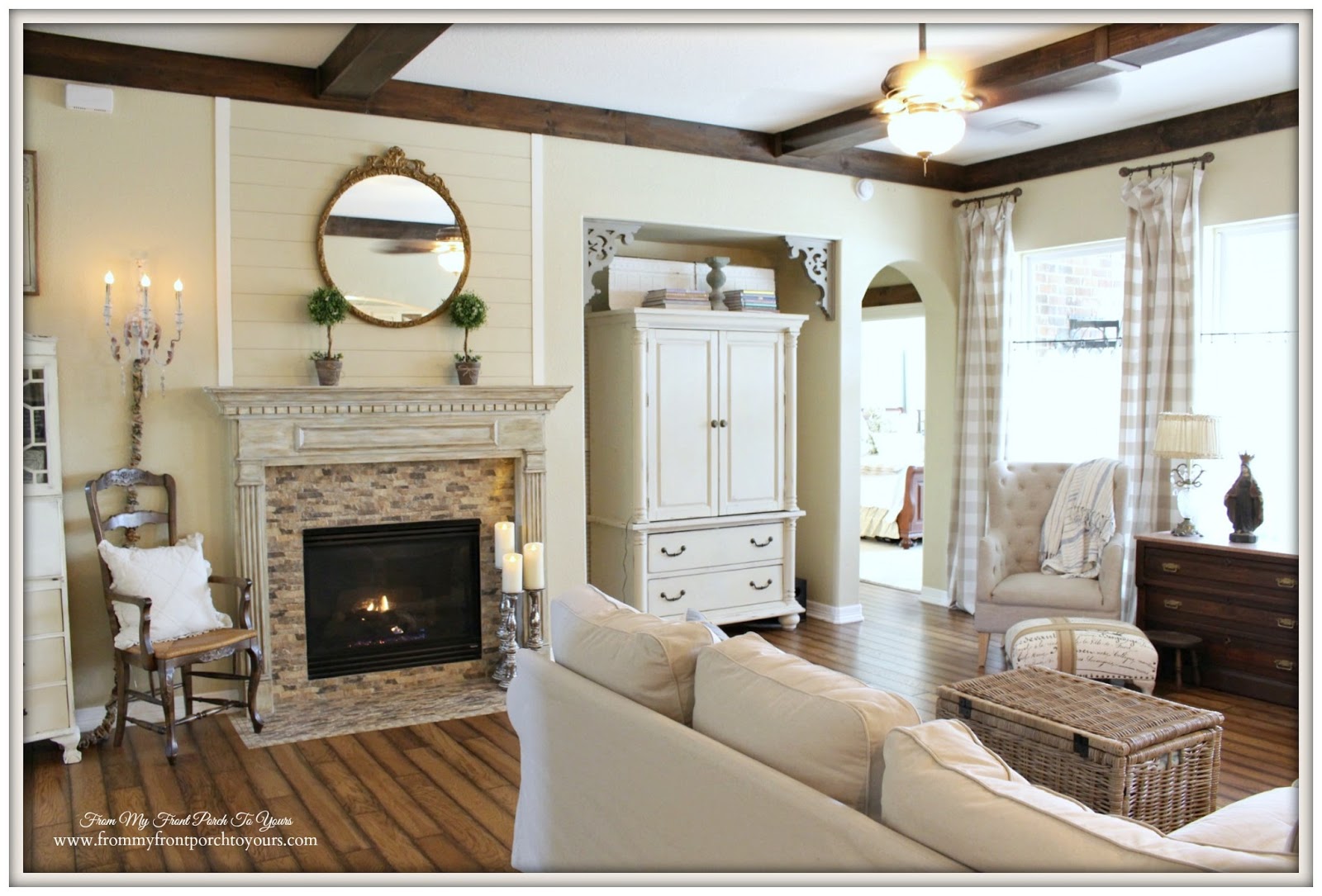 Farmhouse Living Room Staging