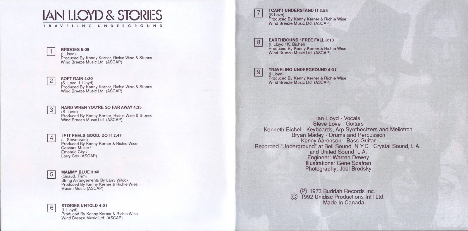 Pop On The Run: 70s Baroque Pop, Blue Eyed Soul: Ian Lloyd & Stories ...