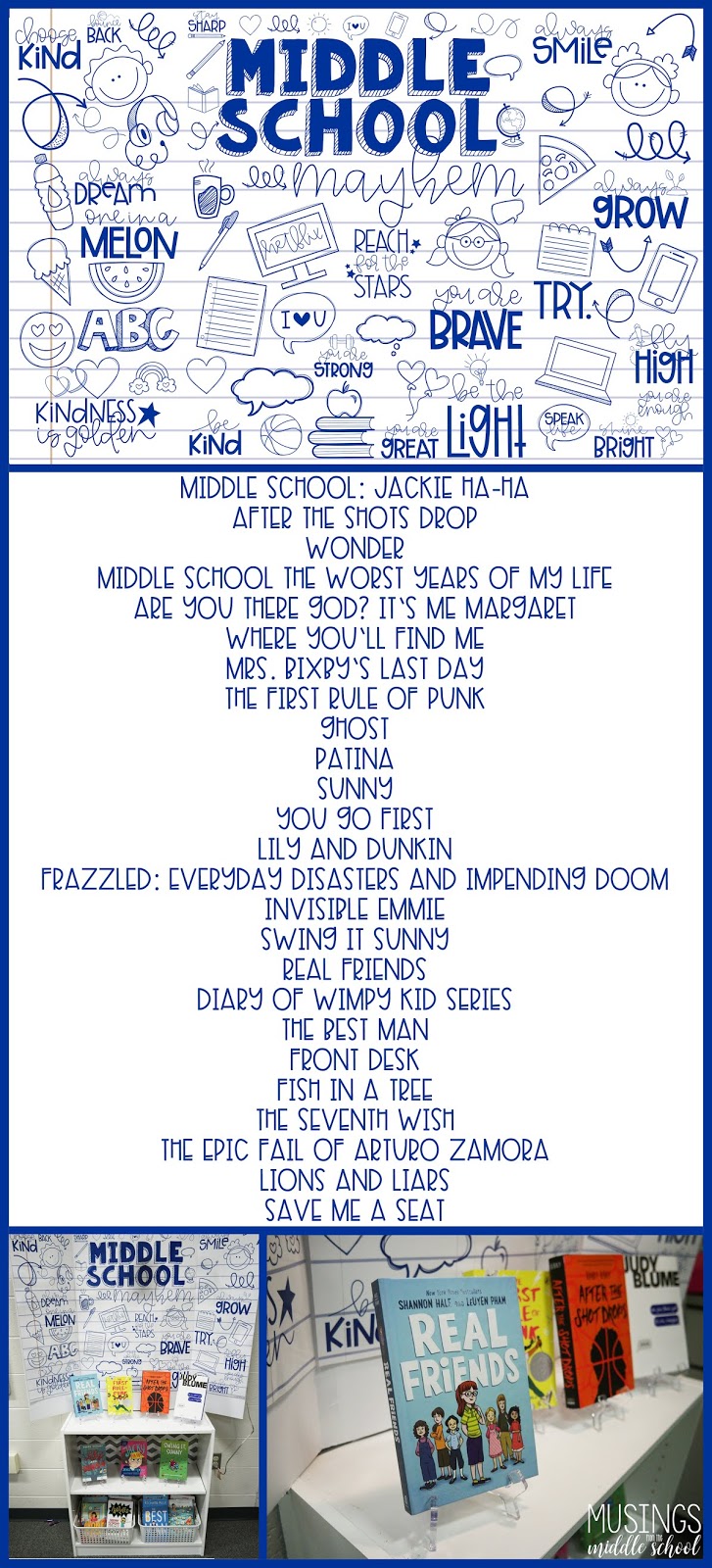 September Book Display - "Middle School Mayhem" - Musing From The ...