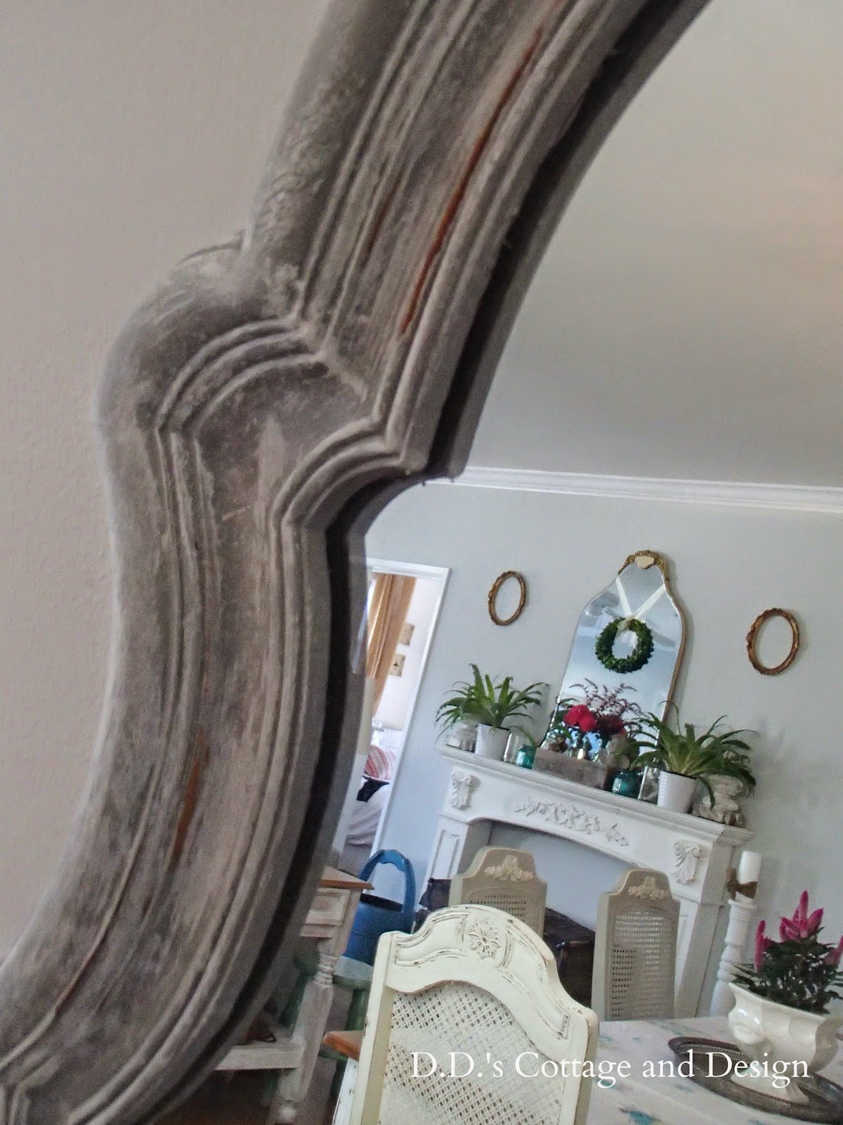 D.D.'s Cottage and Design: Large Grey Mirror