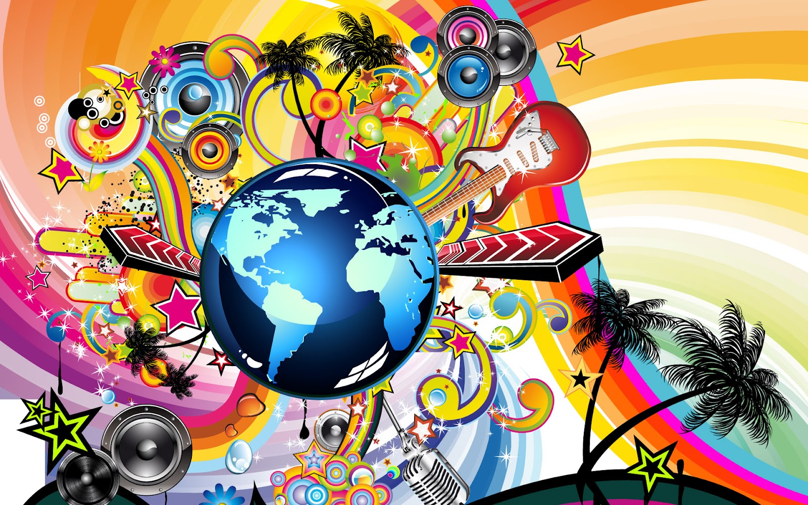 Music and color elements wallpaper ~ The Wallpaper Database