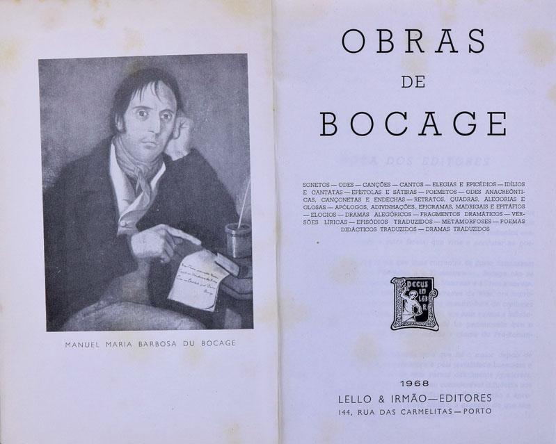 Nice e Saramago : Obras de Bocage - obra completa de Manuel Maria ...