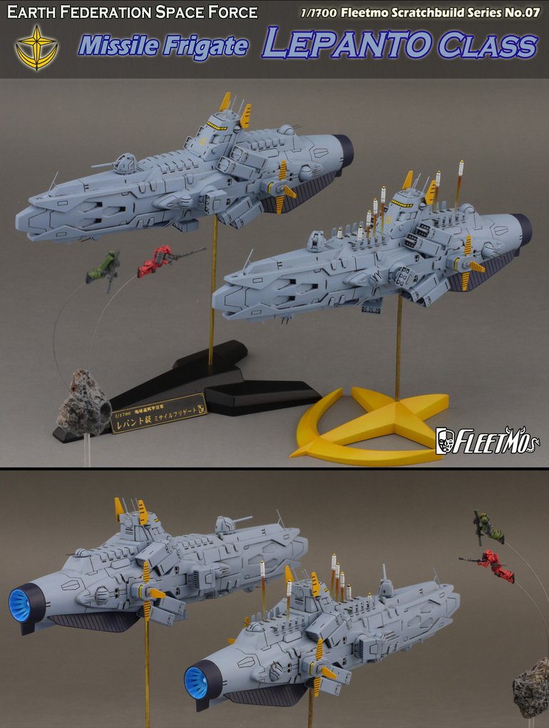 GUNDAM GUY: 1/700 Fleetmo EFSF The Origin Fleet - Scratch Build