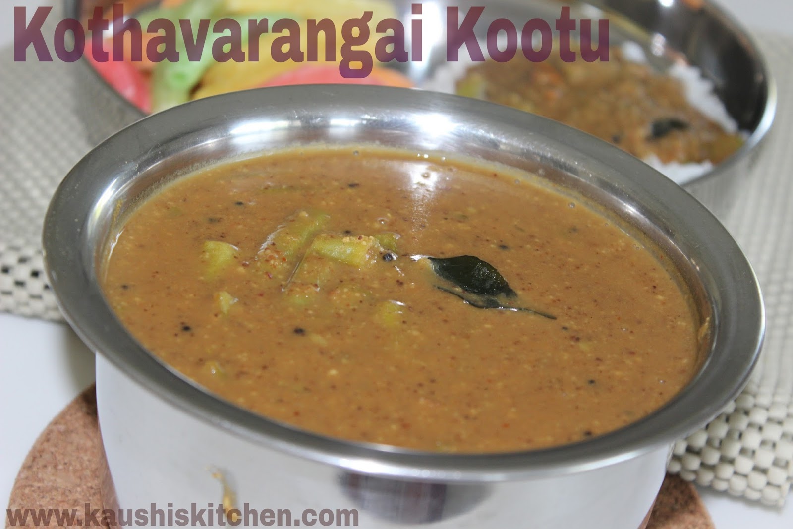 KOTHAVARANGAI KOOTU / CLUSTER BEANS KOOTU