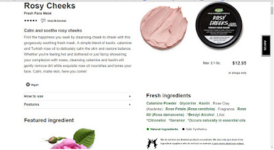 Lush Fresh Handmade Cosmetics | Rosy Cheeks Fresh Face Mask