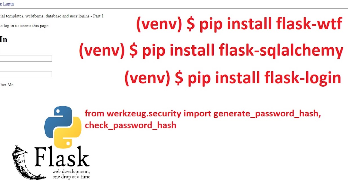 Flask Tutorial Templates Webforms Database And User Logins Part 1 Tutorial101