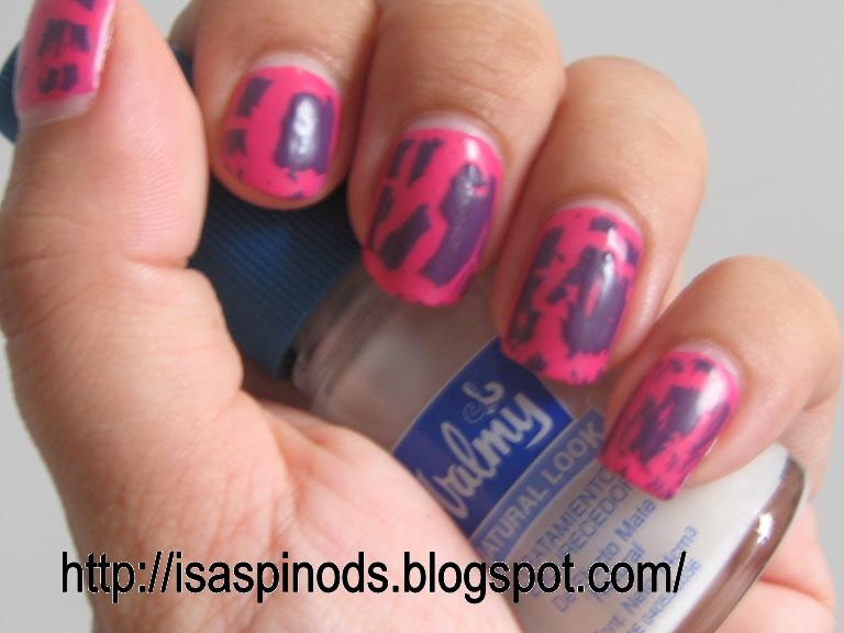 Little Fairy: Uñas: Fuchsia + Craquelado Morado!