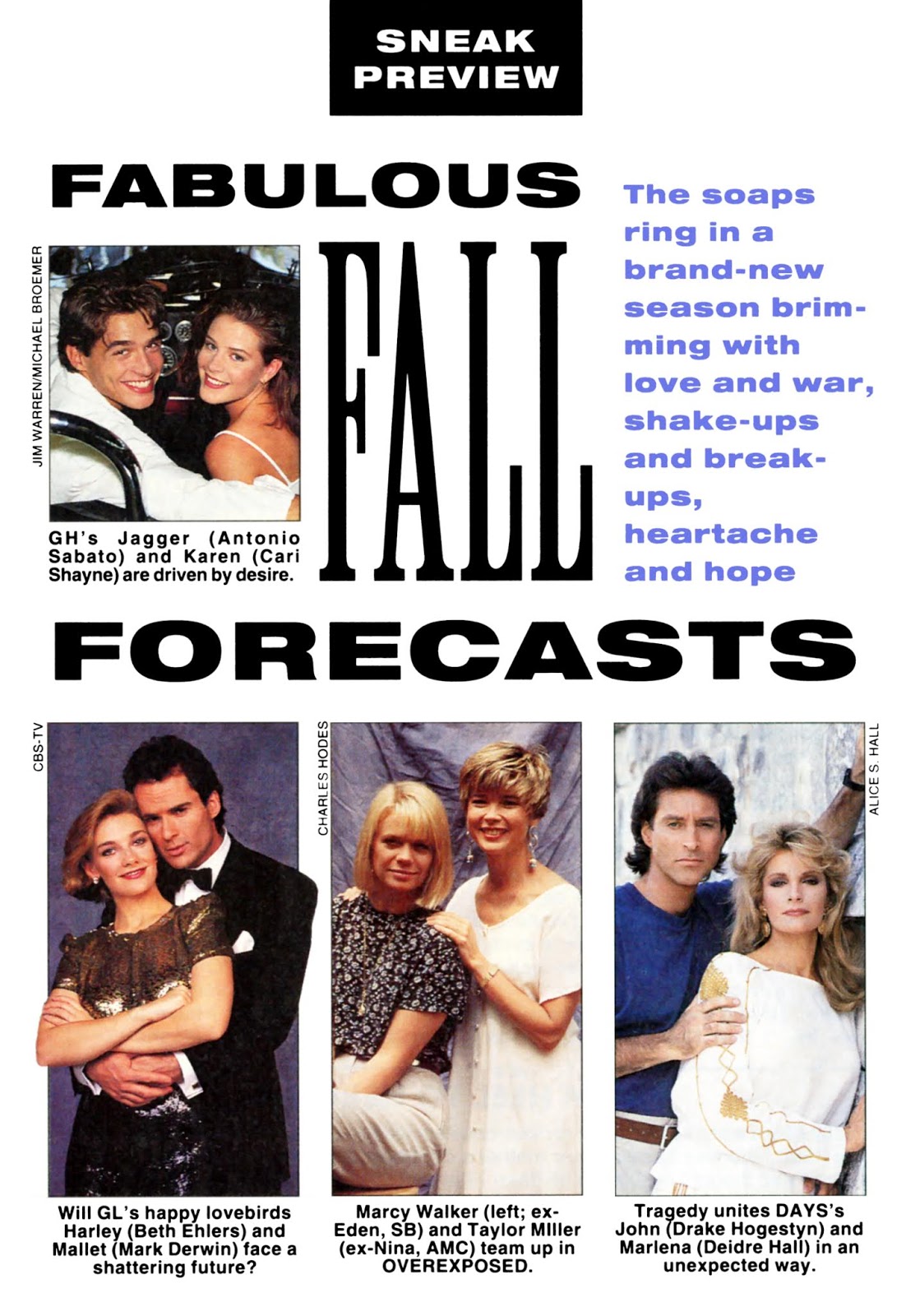 Soap Previews: Fabulous Fall Forecasts - Title Page