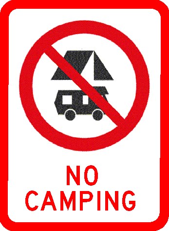 the bitchy waiter: No Campers Allowed