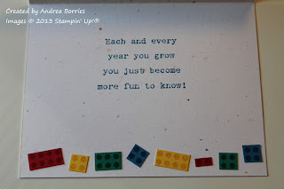 Snippets: Lego-inspired birthday card