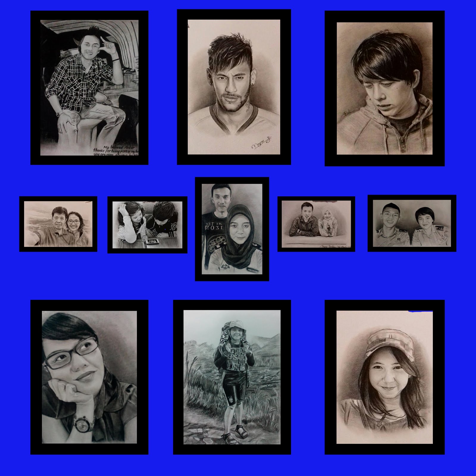 JASA LUKIS SKETSA WAJAH/REALIS DAN KARIKATUR PENSIL ONLINE TERPERCAYA