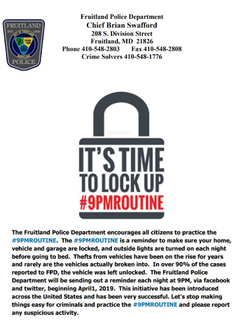 Salisbury News: IT'S TIME TO LOCK UP #9PMROUTINE
