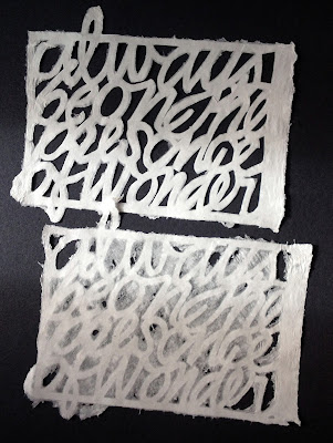 Roann Mathias Calligraphy: New Handmade Paper