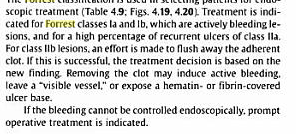 Forrest classification in GI bleeding ~ Seeding and Irrigation