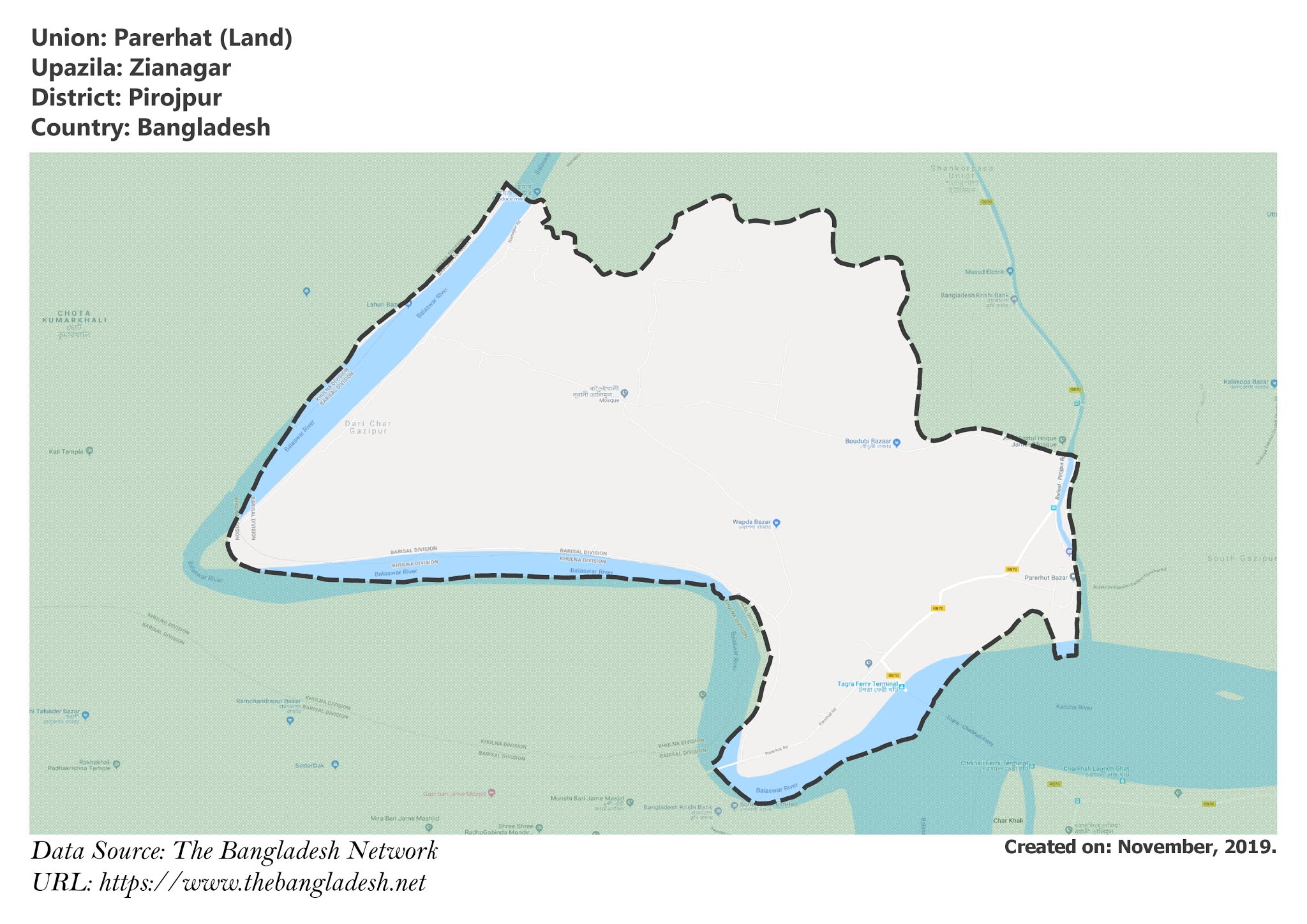 Parerhat Union, Pirojpur