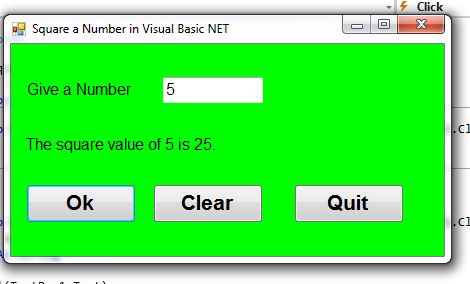 Free Programming Source Codes and Computer Programming Tutorials: Square a Number Using Visual ...