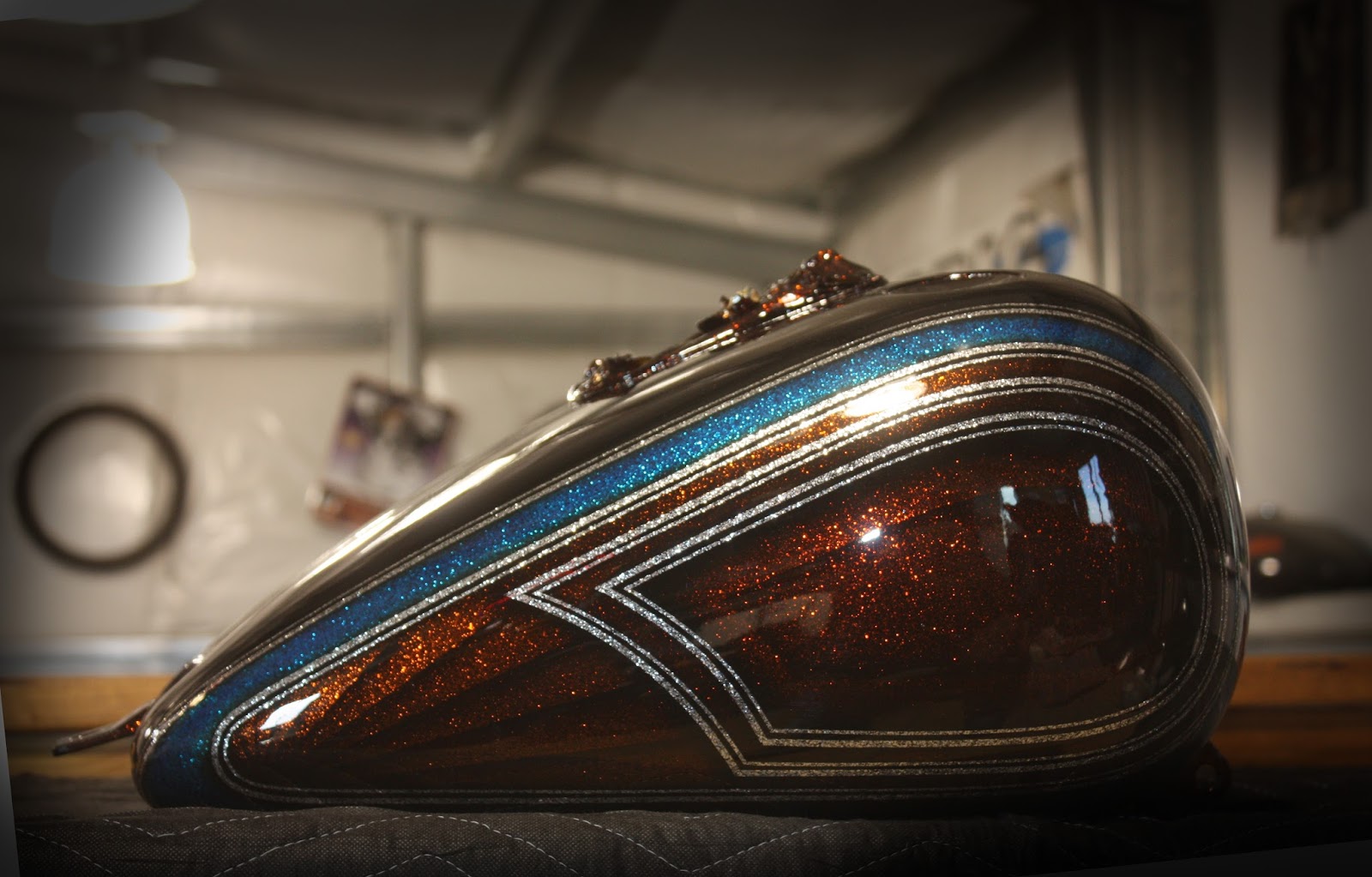 Online Motorcycle Paint Shop: Rootbeer Brown, Blue Metal Flake with ...