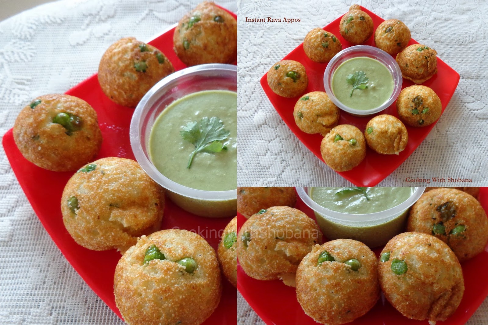 Cooking With Shobana : INSTANT RAVA APPO