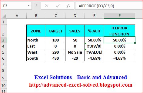 IFERROR Function | Excel Solutions - Basic and Advanced