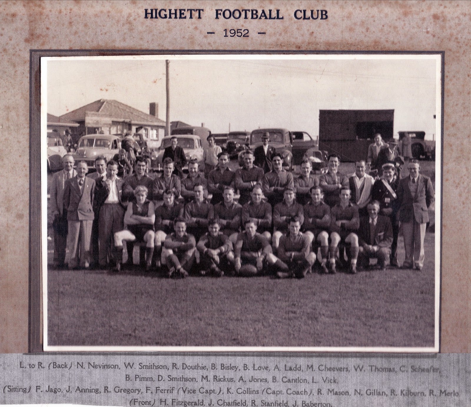 HIGHETT FOOTBALL CLUB HISTORICAL PHOTOS & MEMORABILIA