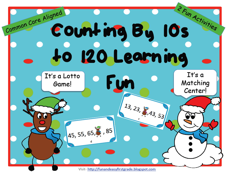 Fun and Easy First Grade Ideas!: Counting By Tens to 100 Lotto Fun
