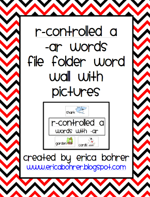 R-Controlled Vowels File Folder Word Walls