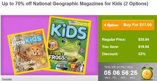 Canadian Daily Deals: Wagjag Up To 70% Off Kids National Geographic ...