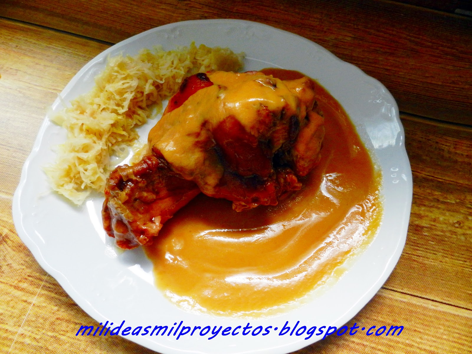 CODILLO AL VINO BANDEIRA EN SALSA DE VERDURAS - Mil ideas, mil proyectos