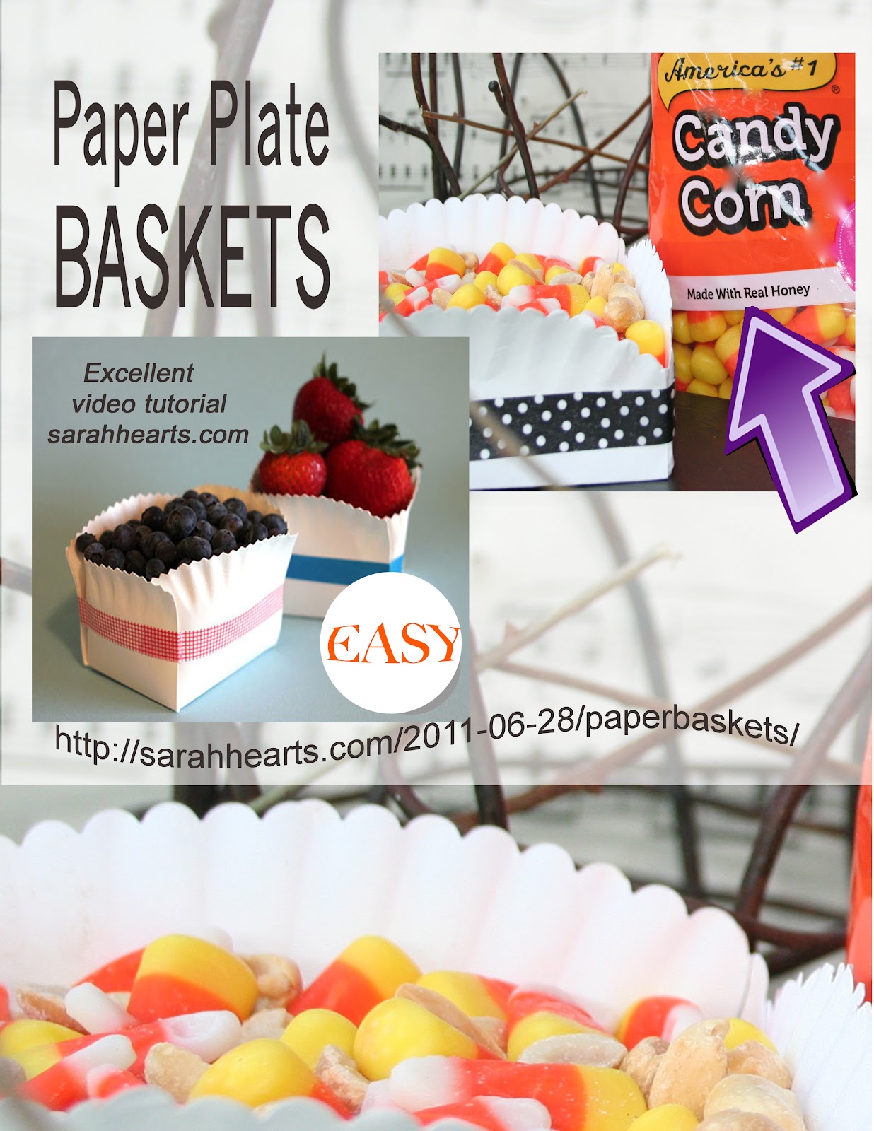 Artful Additions to Life: Martha Stewart's Paper Plate Baskets & Recipe (?)