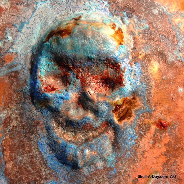 Copper Patina Skulls