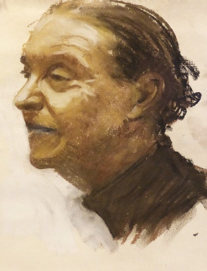 Paul David Elsen Fine Art: "Drawing of Marie Ponsot,"