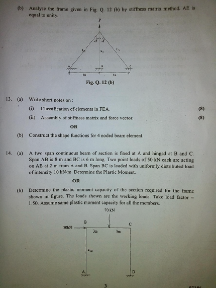CE6602 Structural Analysis-II May June 2016 Question Paper - University ... CE6602 Structural Analysis-II May June 2016 Question Paper - University ...
