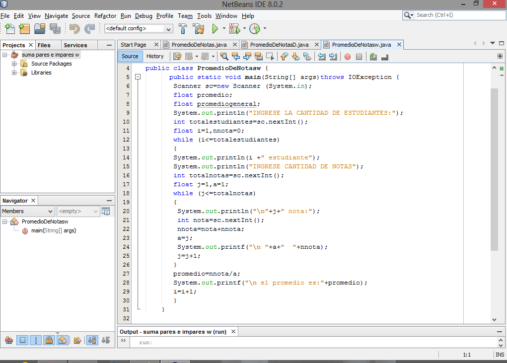 segunda sesión java: promedio de notas segunda sesión java: promedio de notas