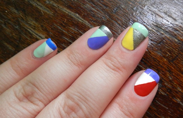 BEAUTY: Geometric Nails Tutorial | Neon Rattail